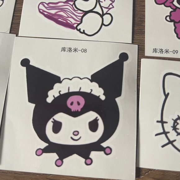 Sanrio | Accessories | Sanrionwot Goth Style Character Temporary Tattoo ...